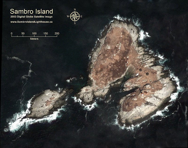 2003 Satellite image of Sambro Island (winter)
